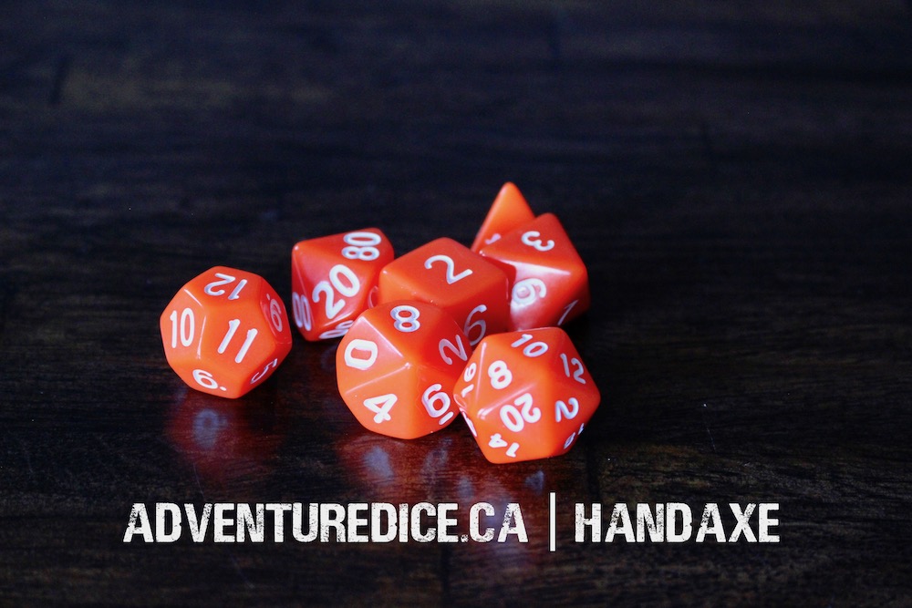 Handaxe dice set – Adventure Dice