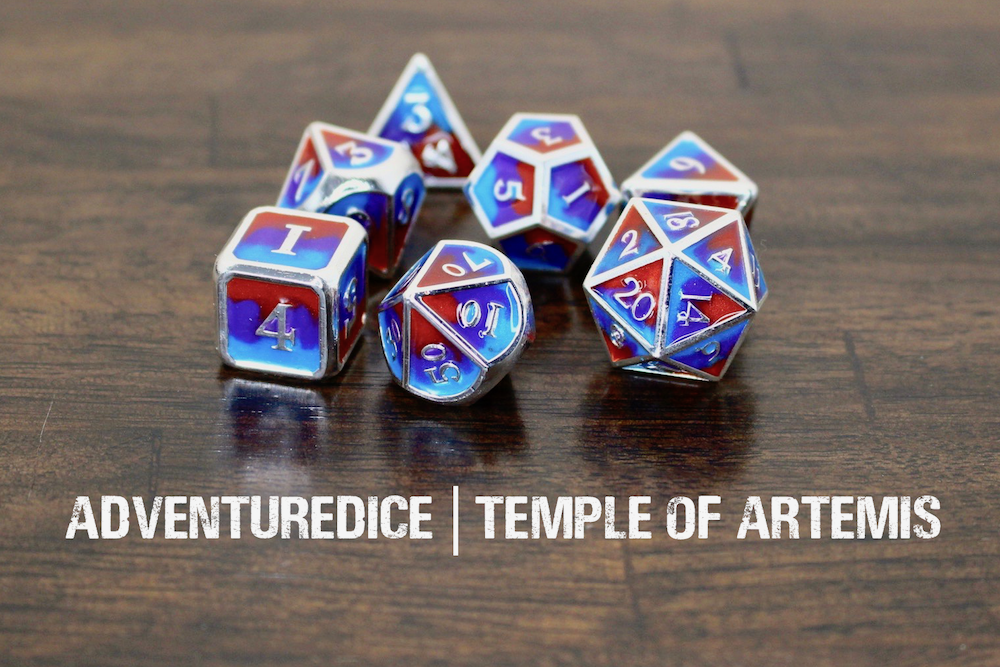 Temple of Artemis premium metal dice set – Adventure Dice