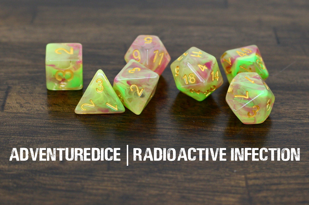 Radioactive Infection dice set – Adventure Dice