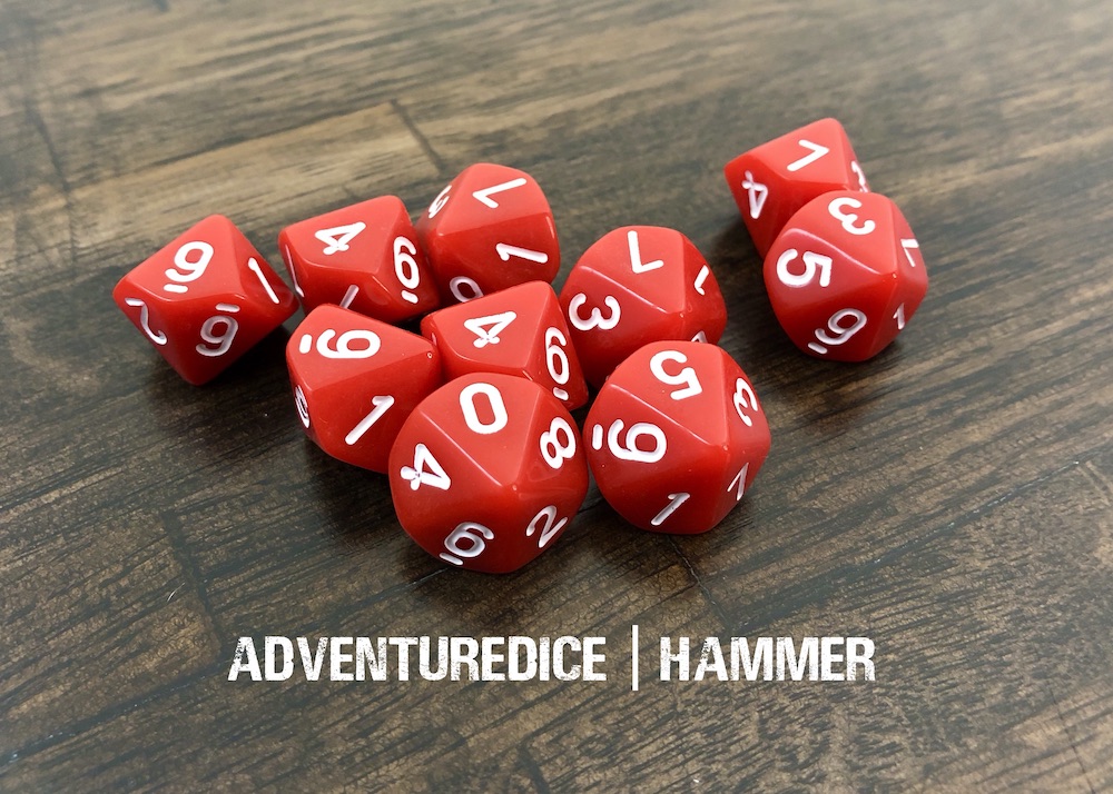Hammer d10 10 pk dice set – Adventure Dice