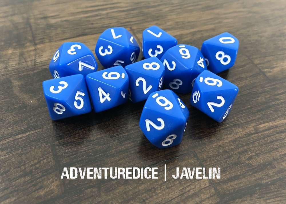 Javelin D10 Dice Set Adventure Dice